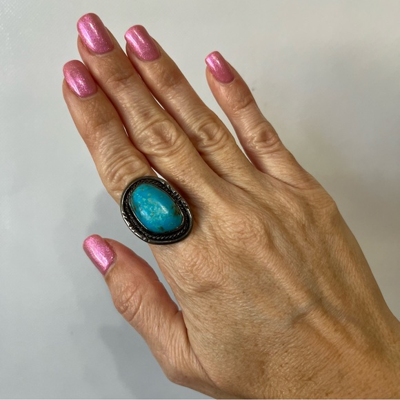 Jewelry | Chunky Turquoise Silver Ring | Poshmark